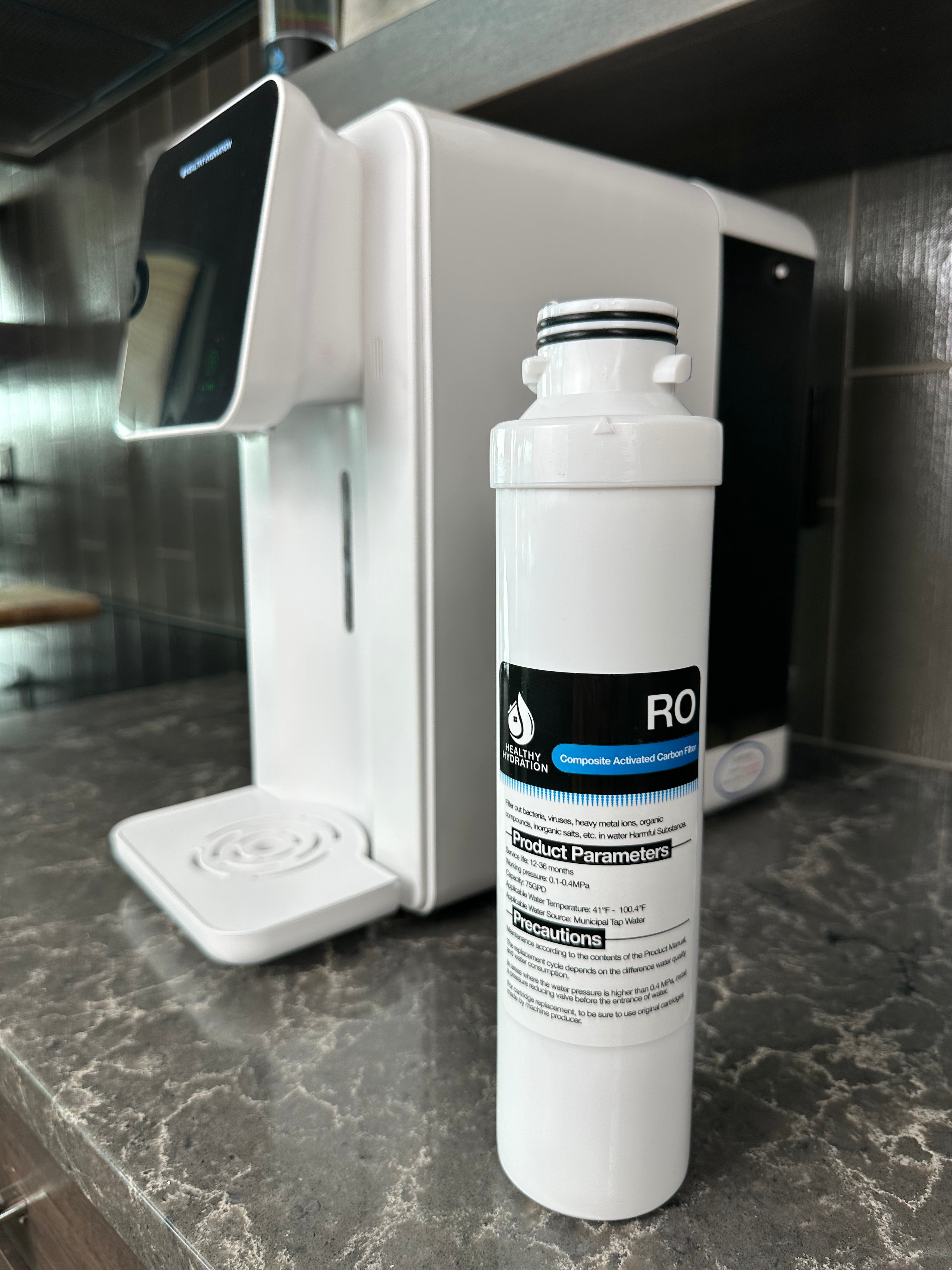 Replacement Filter for Hydra Luxe (RO) Composite Activated Carbon Filt ...